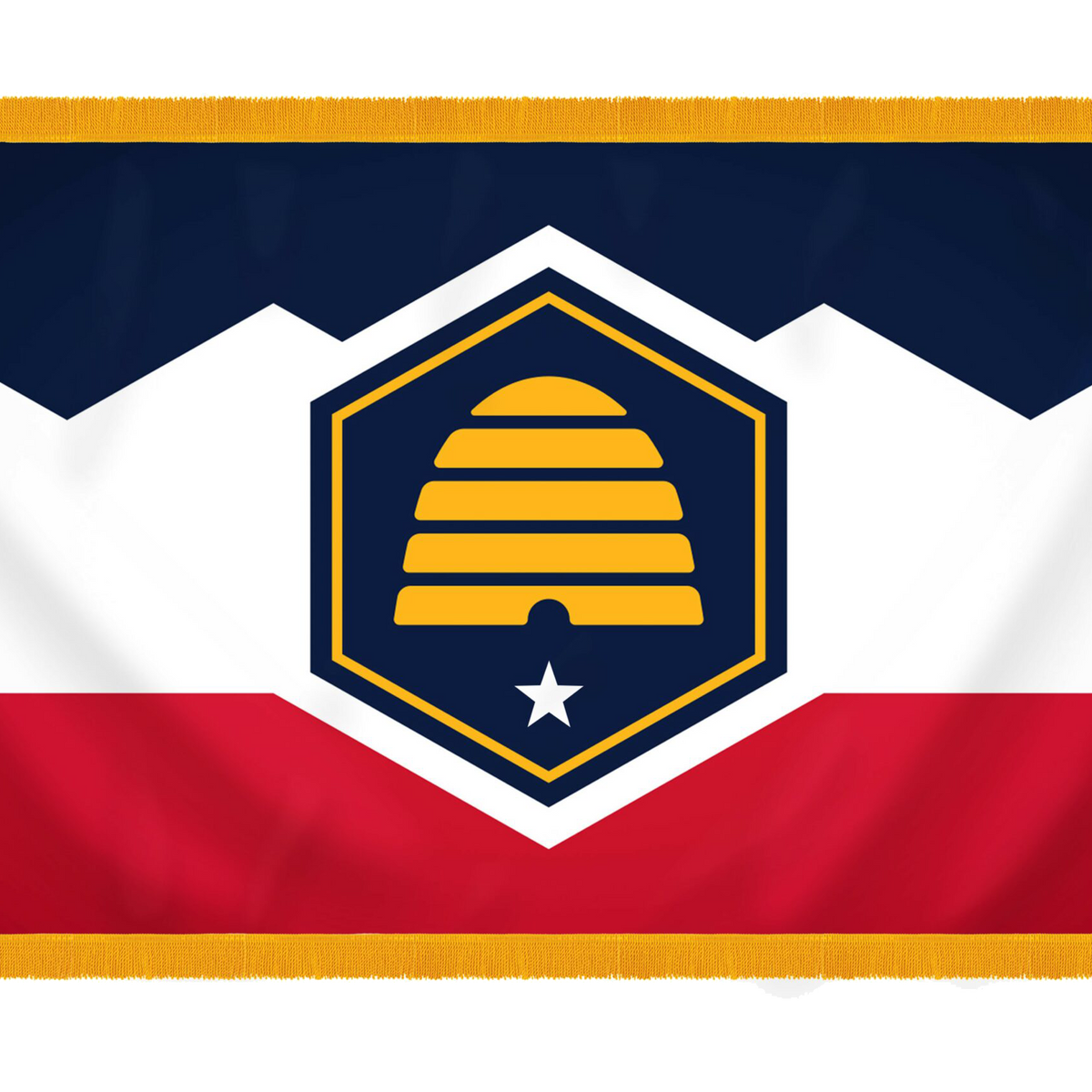 Utah State Flag Set - Deluxe Oak Flagpole – Flags USA