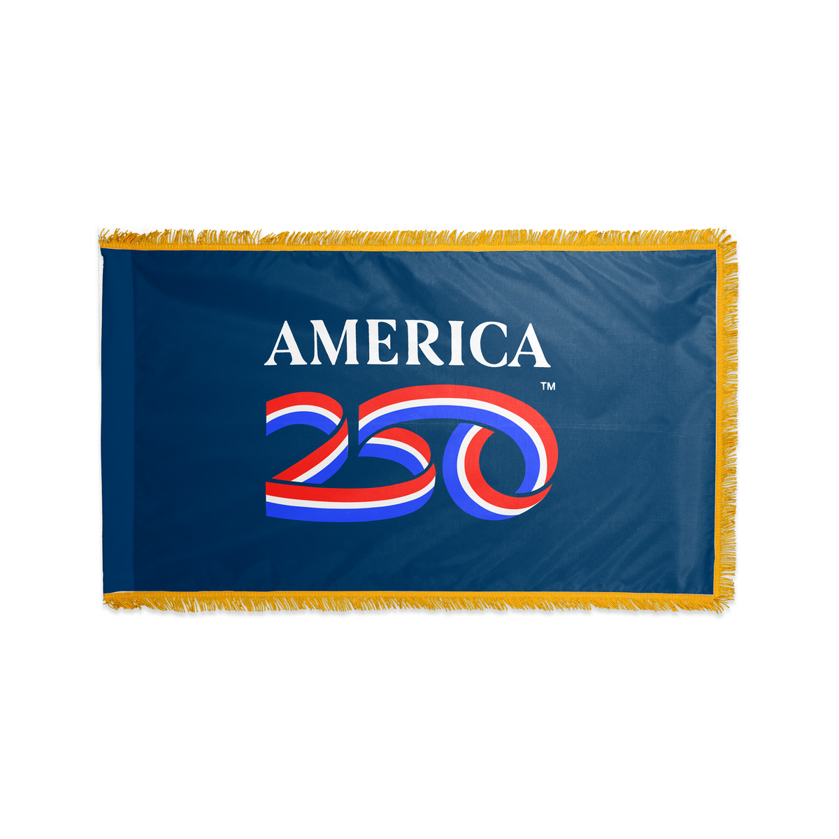 Official America250™ Nylon Indoor Fringed Flag – Flags USA