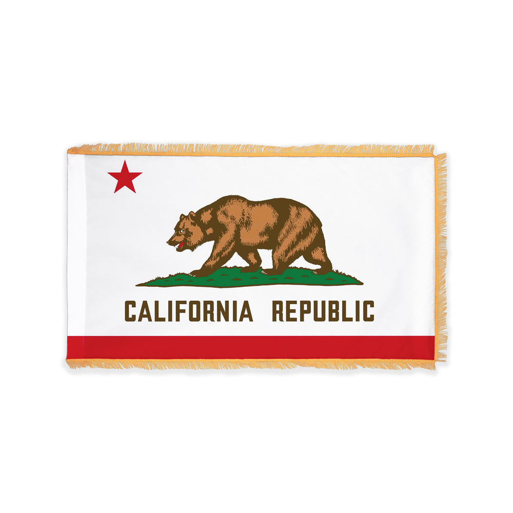 California State Flag – With Fringe (Indoor Use) | Made in the USA ...