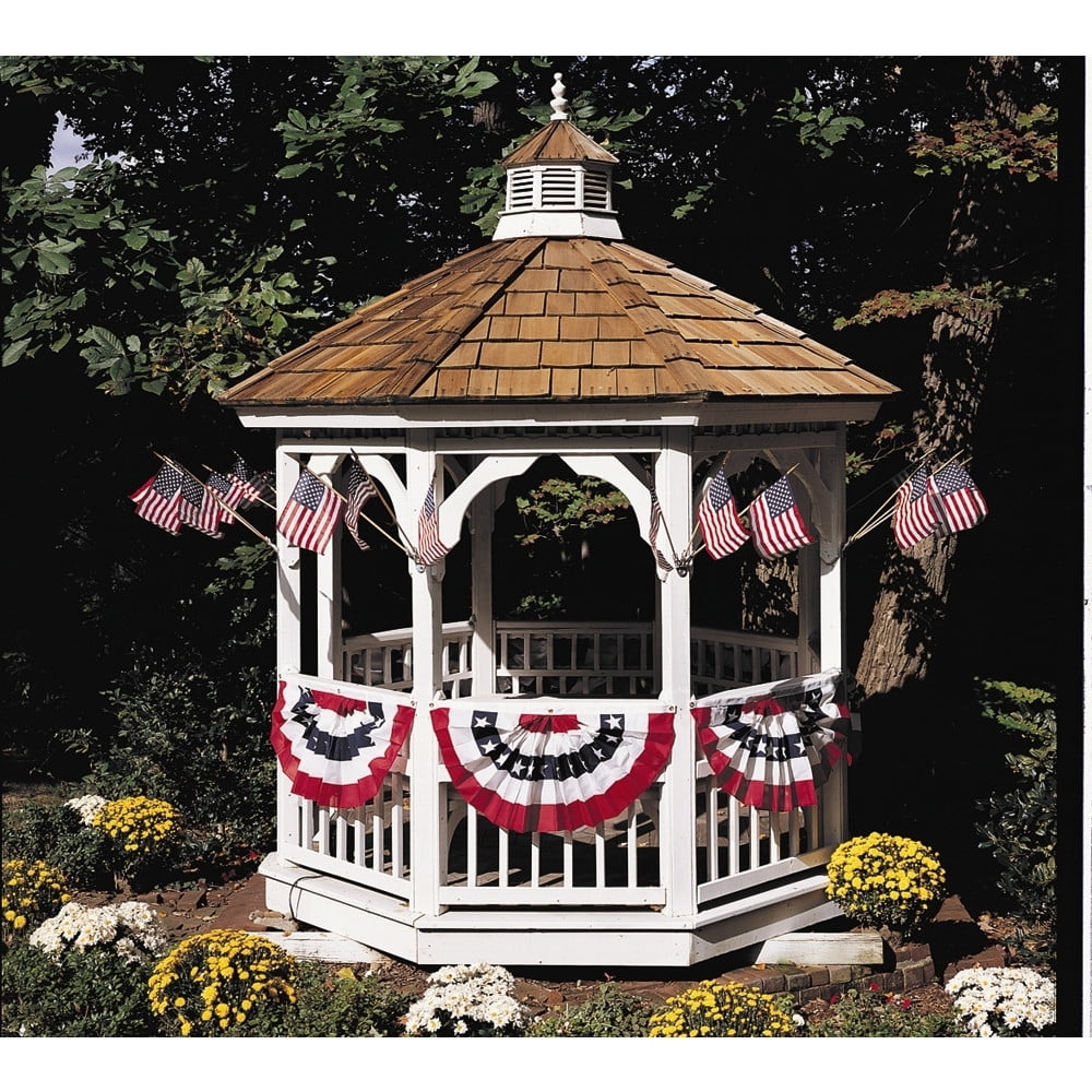 18”x36” Poly/Cotton Full Fan with Stars - 100% Made in – Flags USA