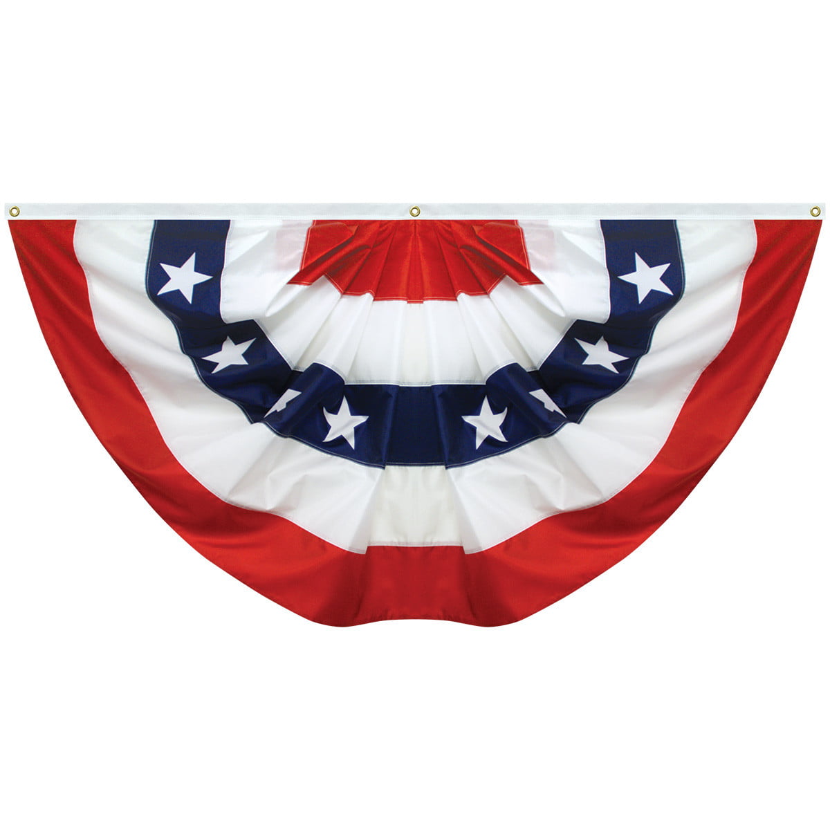 Full Fan - Red/White/Blue with Stars - Poly-Cotton - 3'x6' – Flags USA