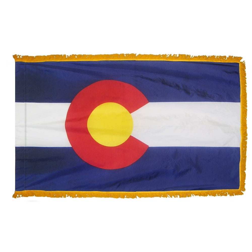 Colorado State Flag Set - Deluxe Oak Flagpole – Flags USA