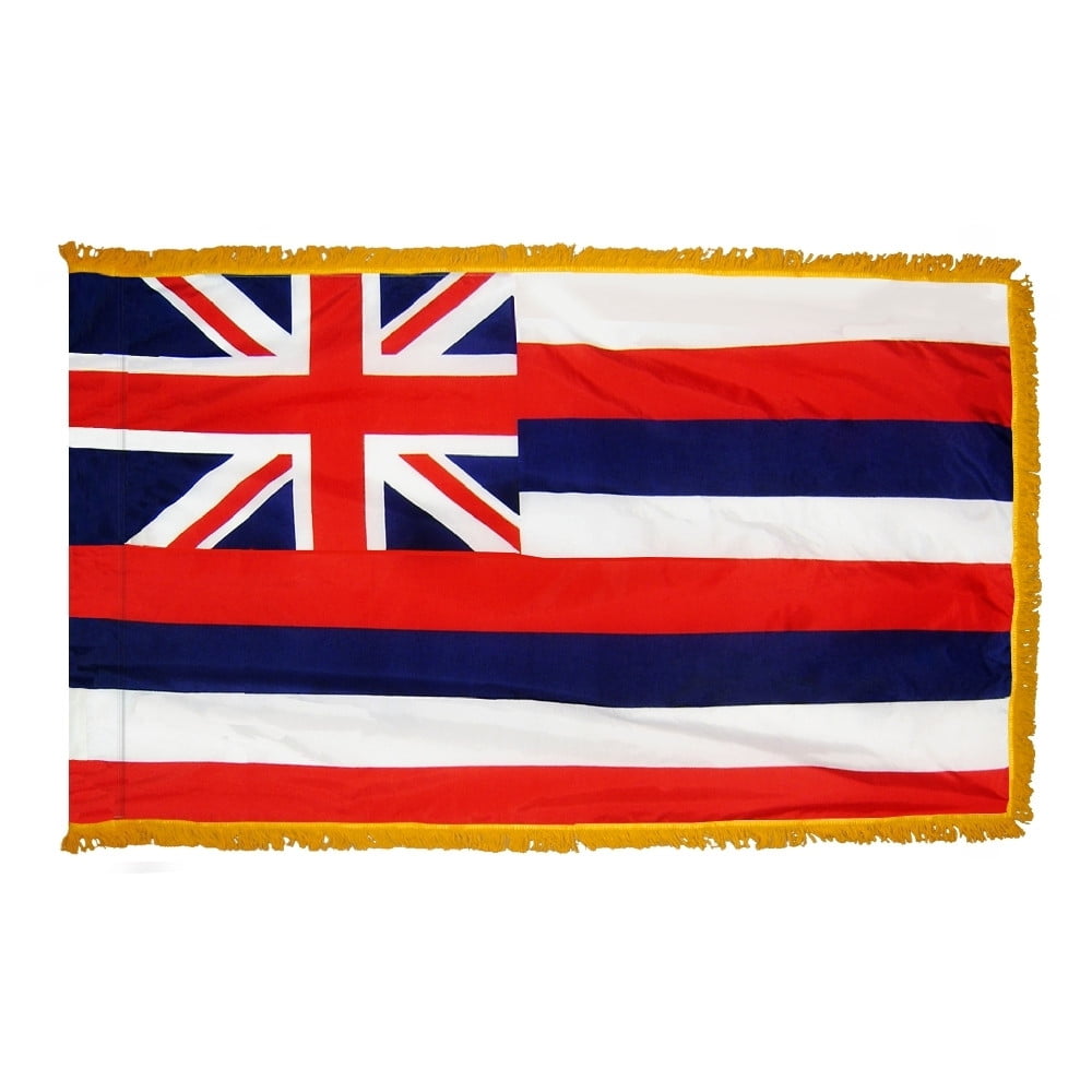 Hawaii State Flag Set - Deluxe Oak Flagpole – Flags USA
