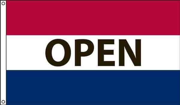 "Open" Message Flag - 3'x5' - For Outdoor Use – Flags USA