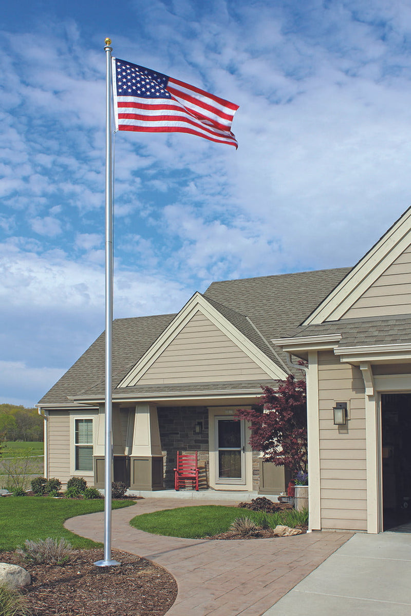 Commercial Sectional Aluminum Flagpole - External Halyard – Flags USA
