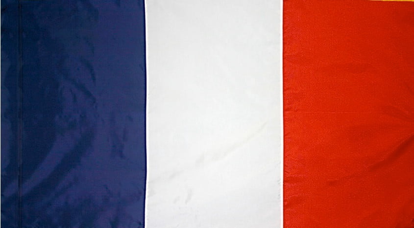 France Flag with Pole Sleeve - For Indoor Use – Flags USA
