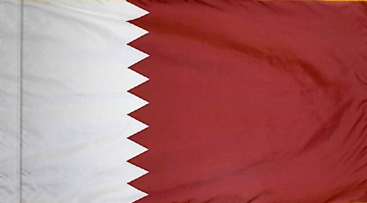 Qatar Flag with Pole Sleeve - For Indoor Use – Flags USA
